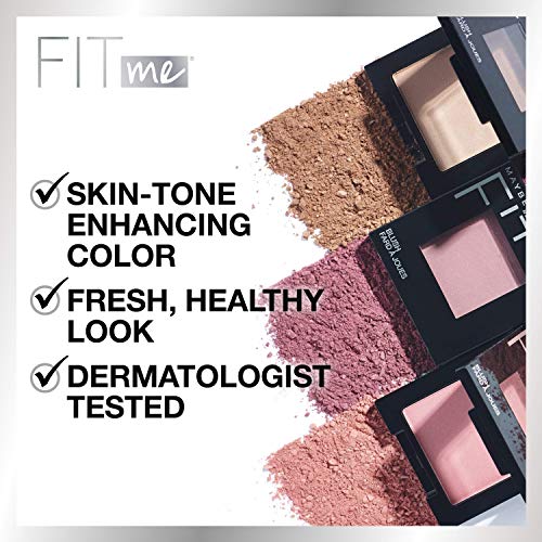 Maybelline Fit Me Blush, Lightweight, Smooth, Blendable, Long-lasting All-Day Face Enhancing Makeup Color, Plum, 1 Count