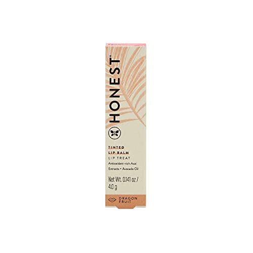 Honest Beauty Tinted Lip Balm | Antioxidant-rich Acai Extracts + Avocado Oil | EWG Certified, Vegan, Cruelty Free | Dragon Fruit