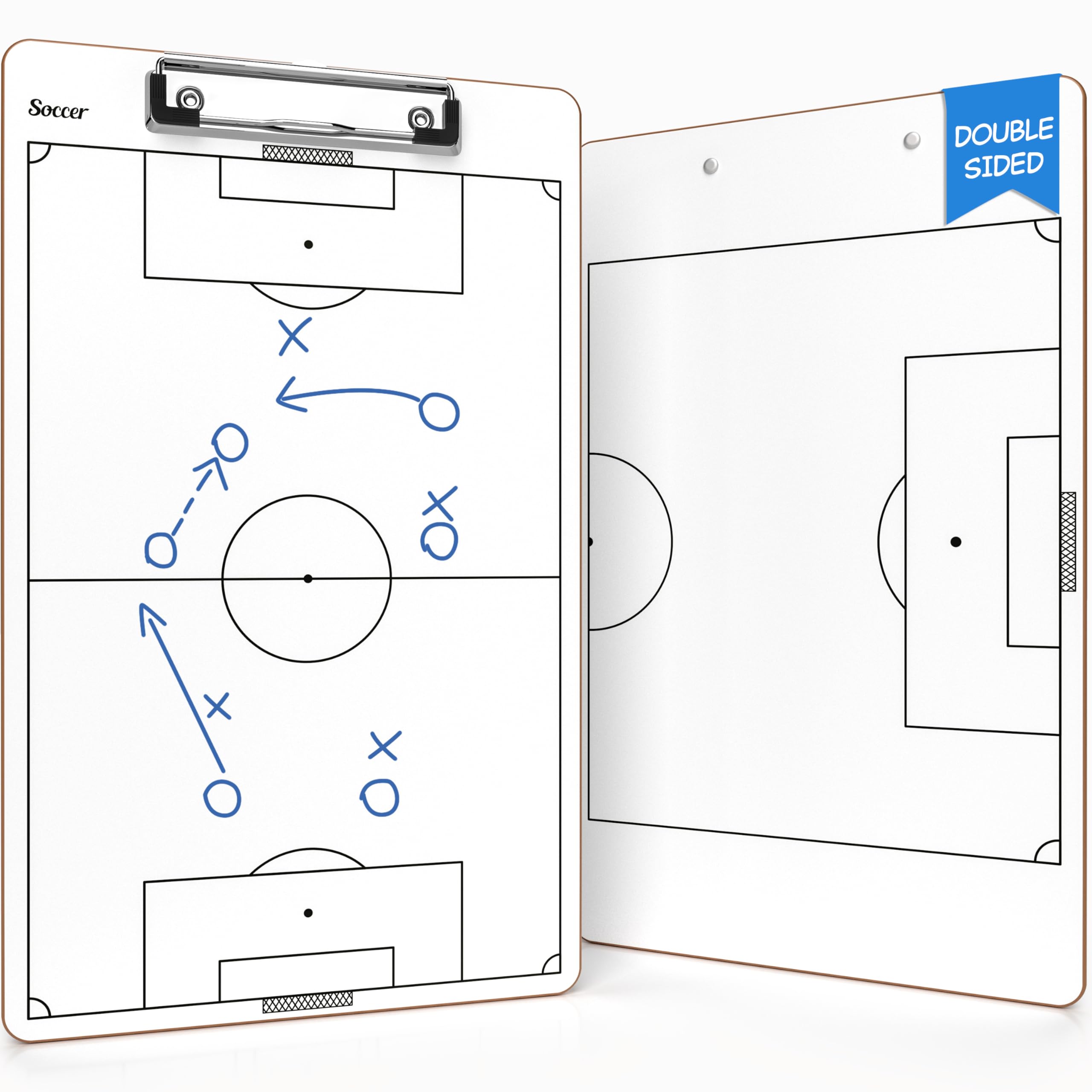 Scribbledo Soccer Dry Erase Coaching Board 15"x9" Soccer Whiteboard for Coaches Soccer Coaching Equipment Accessories Tactics Field Board Clipboard The Perfect Coach Gifts