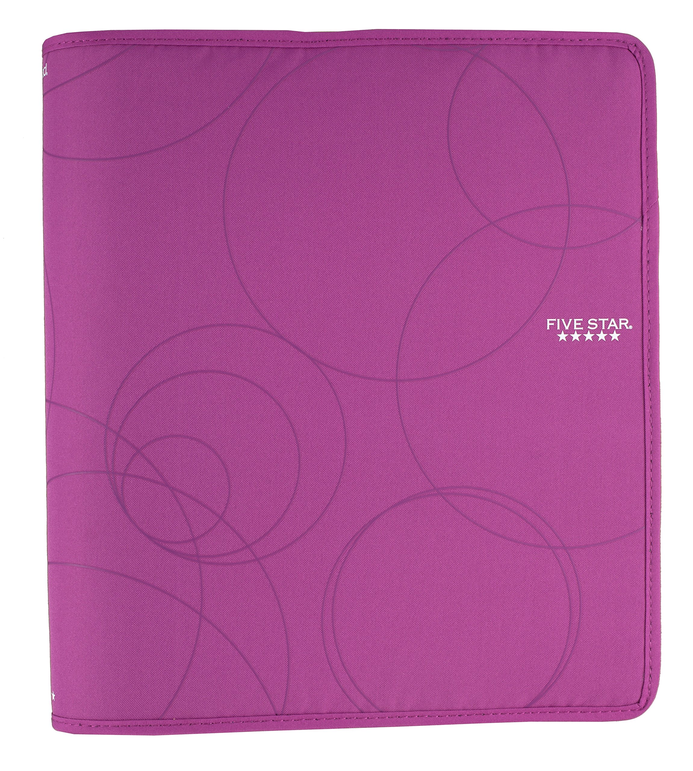Five Star 1-1/2 Inch Zipper Binder, Ring Binder, Berry (72946)