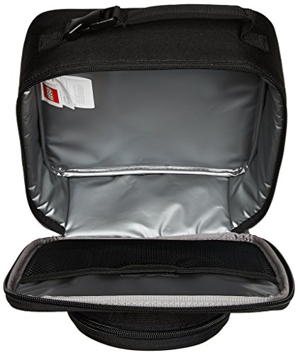 LEGO Lunch Bag, Durable and Insulated, with Mesh Pouch and Zip Compartment, Perfect for On-the-Go Meals, Black