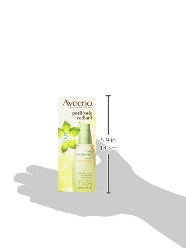 Aveeno Positively Radiant Daily Facial Moisturizer with Total Soy Complex and Broad Spectrum SPF 30 Sunscreen, Oil-Free and Non-Comedogenic, 2.5 fl. oz