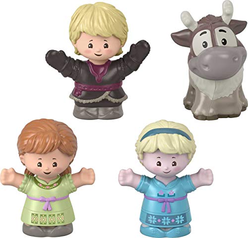 Fisher-Price Little People ā Disney Frozen Young Anna and Elsa & Friends, Set of 4 Character Figures for Toddlers and Preschool Kids, Green, Brown, Blue