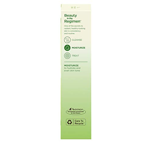 Aveeno Positively Radiant Daily Facial Moisturizer with Total Soy Complex and Broad Spectrum SPF 30 Sunscreen, Oil-Free and Non-Comedogenic, 2.5 fl. oz