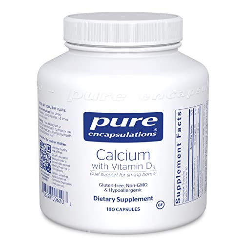 Pure Encapsulations Calcium with Vitamin D3 | Dietary Supplement to Support Bone, Colon, and Cardiovascular Health* | 180 Capsules