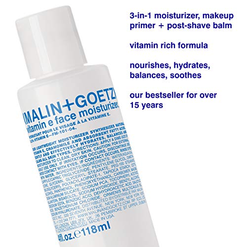 Malin + Goetz Vitamin E Face Moisturizer, 4.0 Fl Oz (Pack of 1)