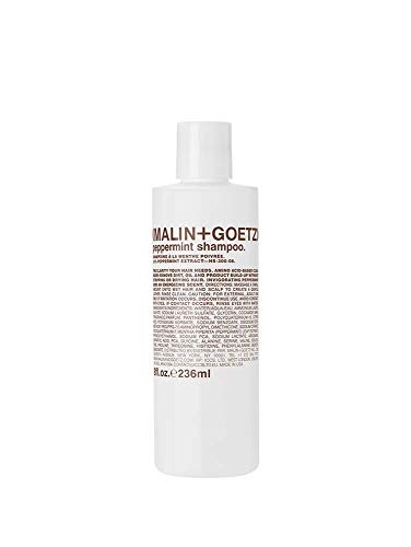 Malin + Goetz peppermint shampoo ‚Äì clarifying, natural unisex shampooto cleanse & hydrate. scalp treatment nourishes & restores healthy texture for all hair types. vegan and cruelty-free, 8 Fl oz
