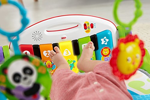 Fisher-Price Baby Gym & Activity Mat, Deluxe Kick & Play Piano Gym with Musical Toys, Lights & Smart Stages Learning