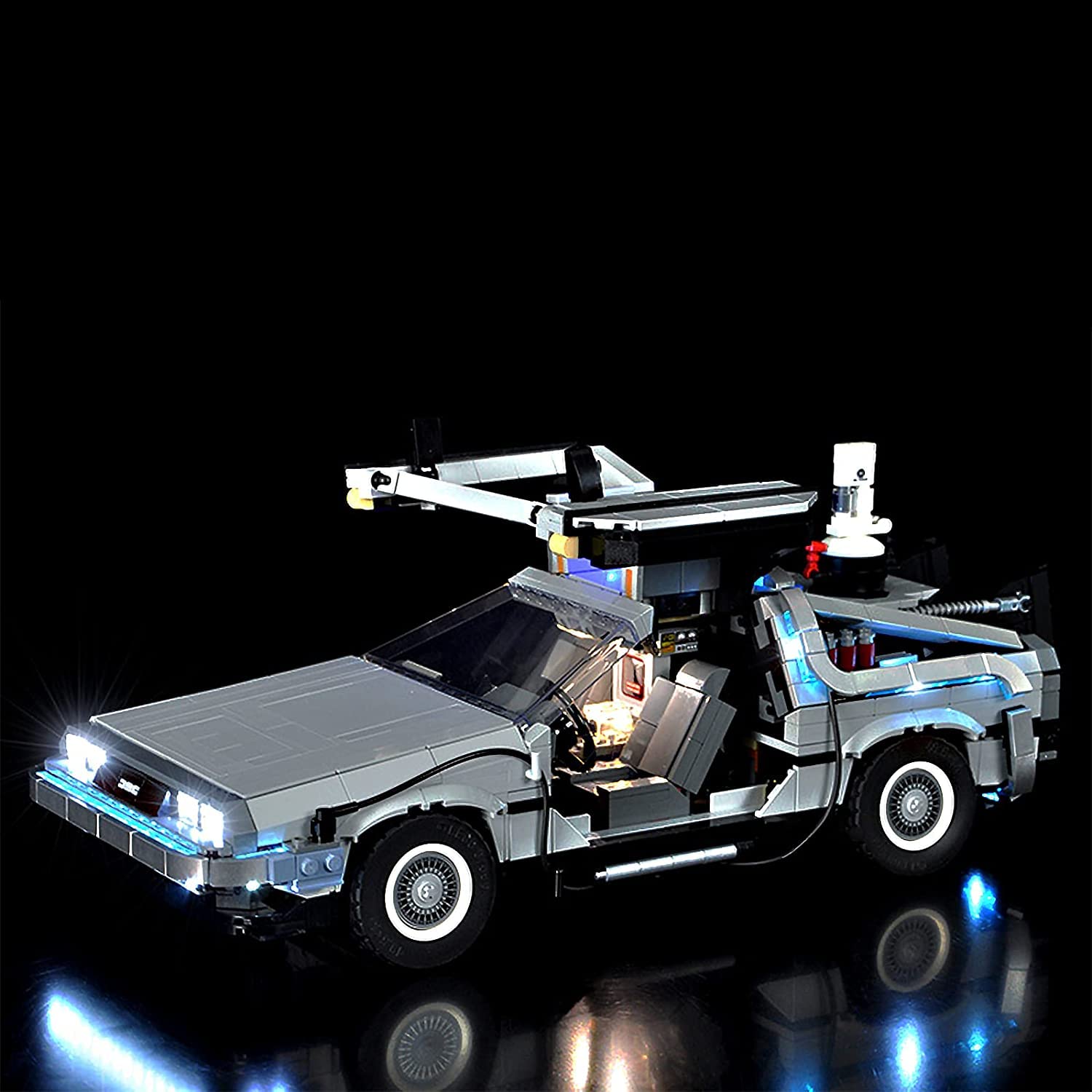 MIXIAOKIT LED Light Set Compatible with Lego 10300 Back to The Future Time Machine Delorean Building Set (NOT Included The Model Sets)