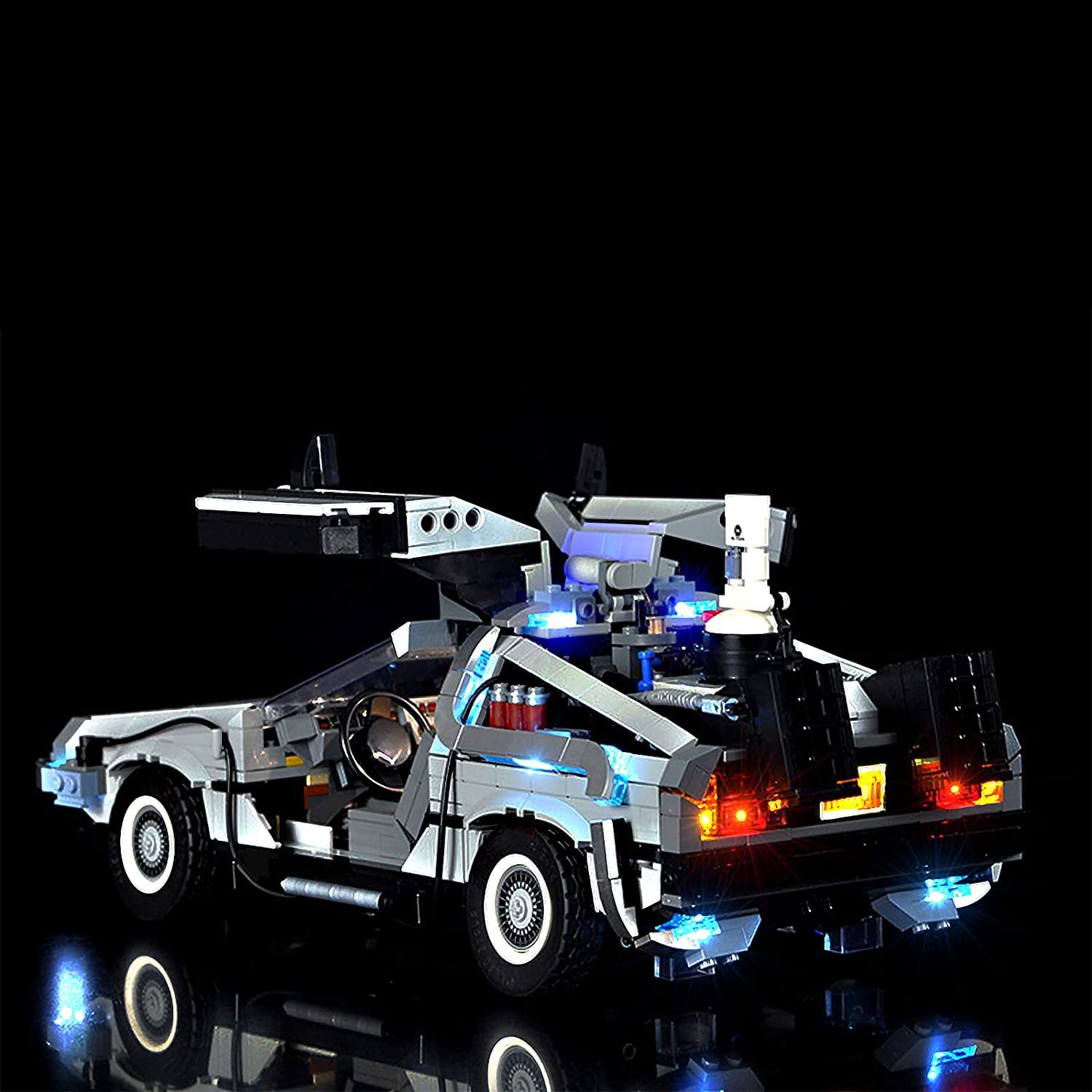 MIXIAOKIT LED Light Set Compatible with Lego 10300 Back to The Future Time Machine Delorean Building Set (NOT Included The Model Sets)