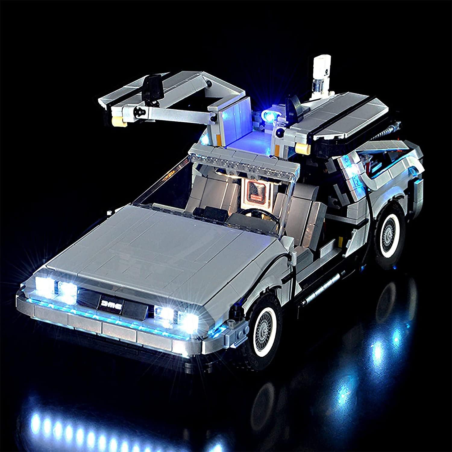 MIXIAOKIT LED Light Set Compatible with Lego 10300 Back to The Future Time Machine Delorean Building Set (NOT Included The Model Sets)