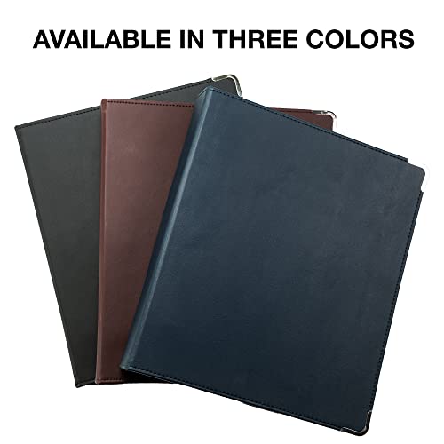 Samsill Classic Professional 3 Ring Zippered Binder, 2 Inch Round Ring, Portfolio Organizer for 8.5x11” Documents, Binder with Zipper, Silver Corner Accents, Burgundy