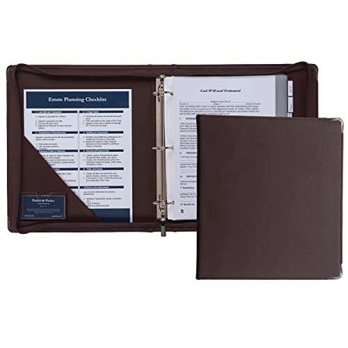 Samsill Classic Professional 3 Ring Zippered Binder, 2 Inch Round Ring, Portfolio Organizer for 8.5x11” Documents, Binder with Zipper, Silver Corner Accents, Burgundy
