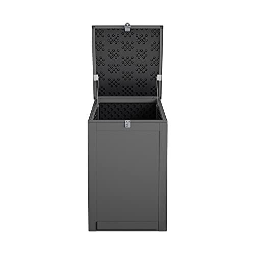 CoscoProducts COSCO 88333BGY1E BoxGuard Large Lockable Package Delivery and Storage Box, 6.3 cubic feet, Black/Grey