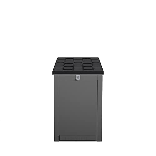 CoscoProducts COSCO 88333BGY1E BoxGuard Large Lockable Package Delivery and Storage Box, 6.3 cubic feet, Black/Grey