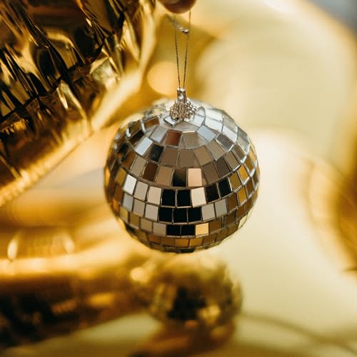 10pcs Disco Ball, Disco Ball Decor, Disco Party Decorations 71s Themed Party Cake Topper Table Decorations Mirror Disco Balls Centerpiece Decor Dance Birthday