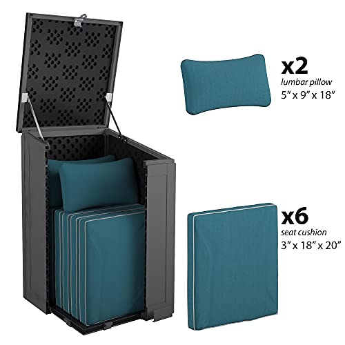 CoscoProducts COSCO 88333BGY1E BoxGuard Large Lockable Package Delivery and Storage Box, 6.3 cubic feet, Black/Grey