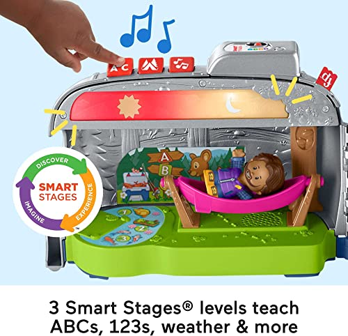 Fisher-Price Little People Toddler Playset, Light-Up Learning Camper, Electronic Toy with Lights and Music for Ages 1-5 Years