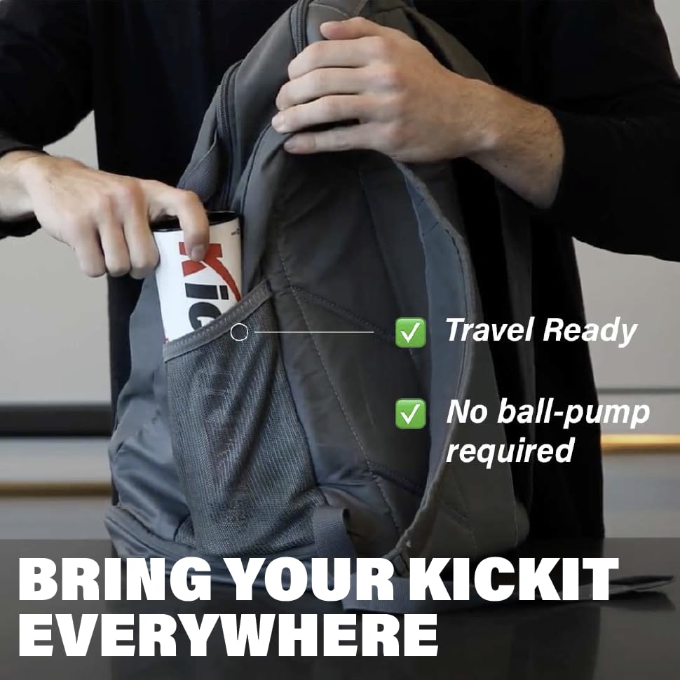 Kickit | The Original Birdie Soccer Trainer | Play Outdoors, Indoors or Backyard, Beach or Tailgate (Blue)
