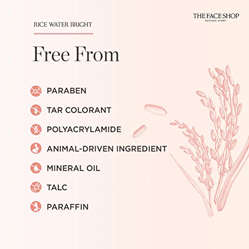 THE FACE SHOP Rice Water Bright Set - Cleanser 150ml + Light Cleansing Oil 150ml + Foam 100ml , 3 Count (Pack of 1)