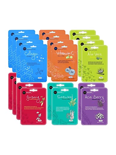 celavi Essence Facial Face Mask 24 Sheets K-Beauty Skincare Korea Skin Care Moisturizing C type