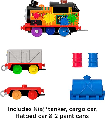 Thomas & Friends Motorized Toy Train Talking Nia Battery-Powered Engine with Character Phrases & Sounds for Ages 3+ Years