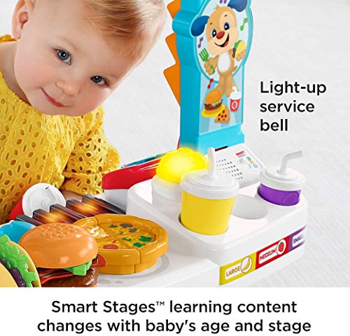Fisher-Price Laugh & Learn Toddler Learning Toy Servin’ Up Fun Food Truck Electronic Playset With 24 Accessories For Ages 18+ Months