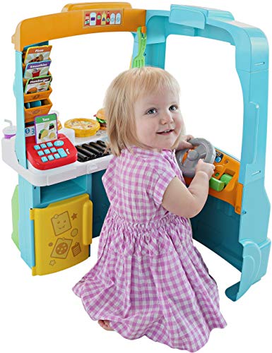 Fisher-Price Laugh & Learn Toddler Learning Toy Servin’ Up Fun Food Truck Electronic Playset With 24 Accessories For Ages 18+ Months