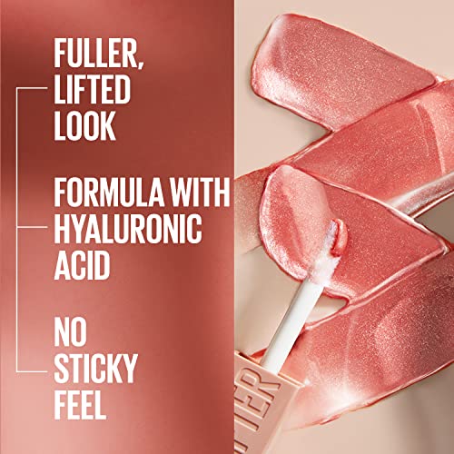 Maybelline New York Lifter Gloss High Shine Lip Gloss with Hyaluronic Acid, Bronzed, 16 Rust