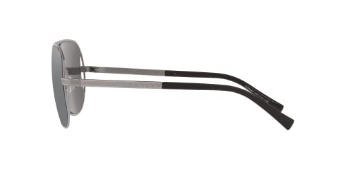Versace Man Sunglasses Gunmetal Frame, Grey Mirror Silver Lenses, 57MM