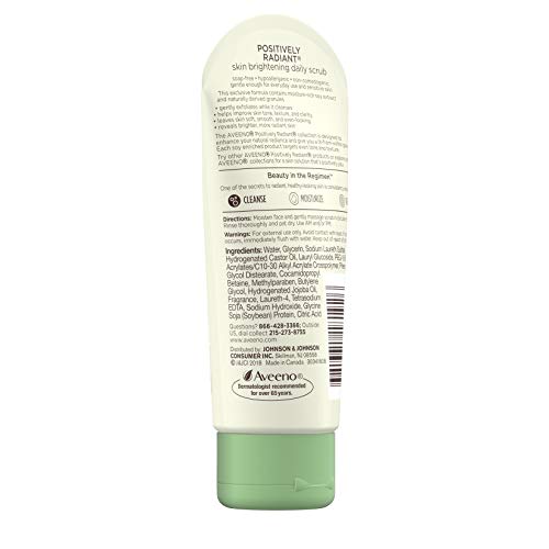 Aveeno Positively Radiant Skin Brightening Exfoliating Daily Facial Scrub ,2.0 oz