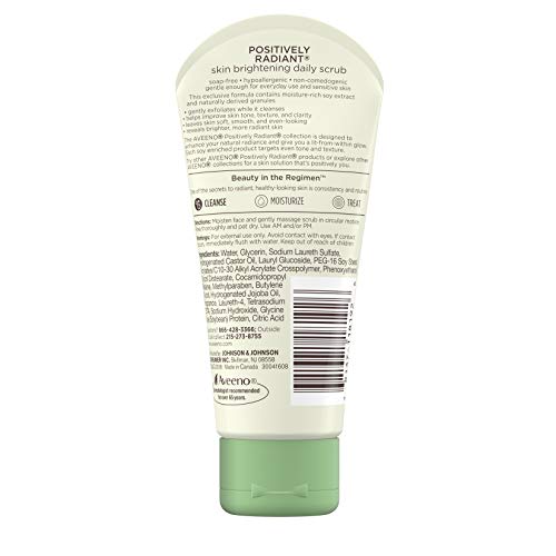 Aveeno Positively Radiant Skin Brightening Exfoliating Daily Facial Scrub ,2.0 oz