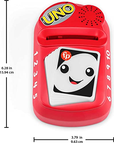 Fisher-Price Laugh & Learn Baby & Toddler Toy Counting and Colors Uno with Educational Music & Lights for Ages 6+ Months