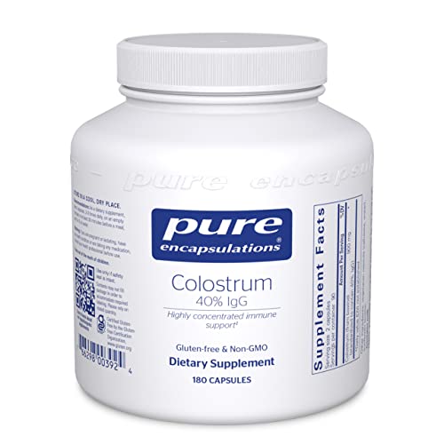 Pure Encapsulations Colostrum | 40% IgG Highly Concentrated Immune Support | 180 Capsules