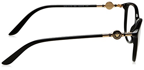 Versace Women's VE3175 Eyeglasses, Black, 54/16/140
