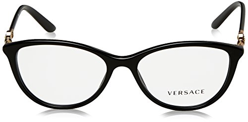 Versace Women's VE3175 Eyeglasses, Black, 54/16/140