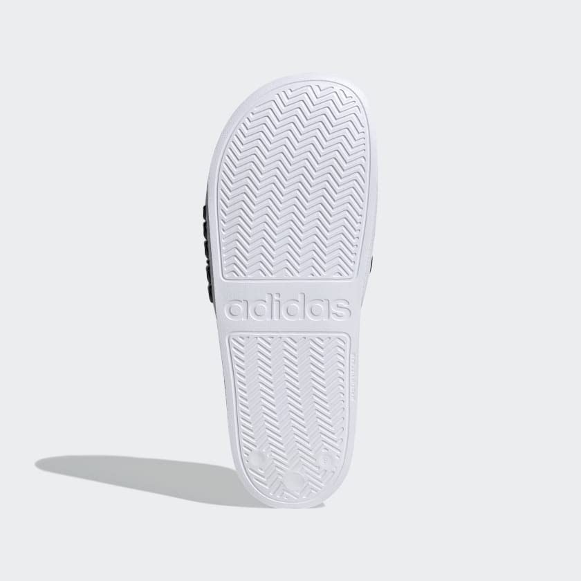 adidas Unisex Shower Slide Sandal, White/Core Black/White, 10 US Men