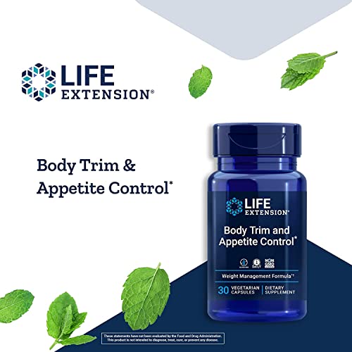 Life Extension Body Trim & Appetite Control - Lemon Verbena & Hibiscus Extract Formula Supplement - for Healthy Weight Loss Support - Once Daily, Gluten-Free, Non-GMO, Vegetarian - 30 Capsules