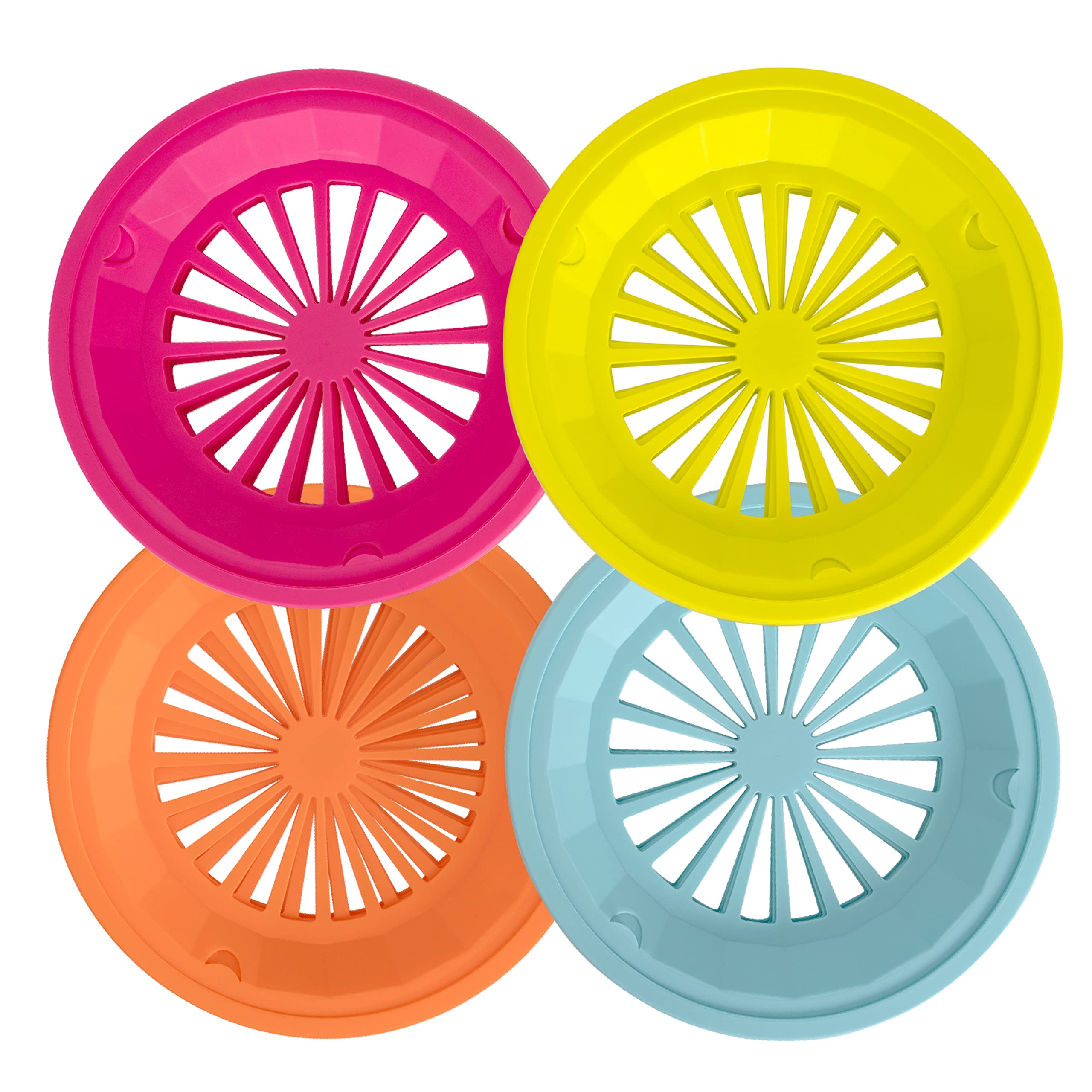 Besti Reusable Plastic Paper Plate Holders 10 Inch, 20 Piece Round Plastic Paper Plate Holder Set with Snap-In Grooves, Dishwasher Safe In Black Color