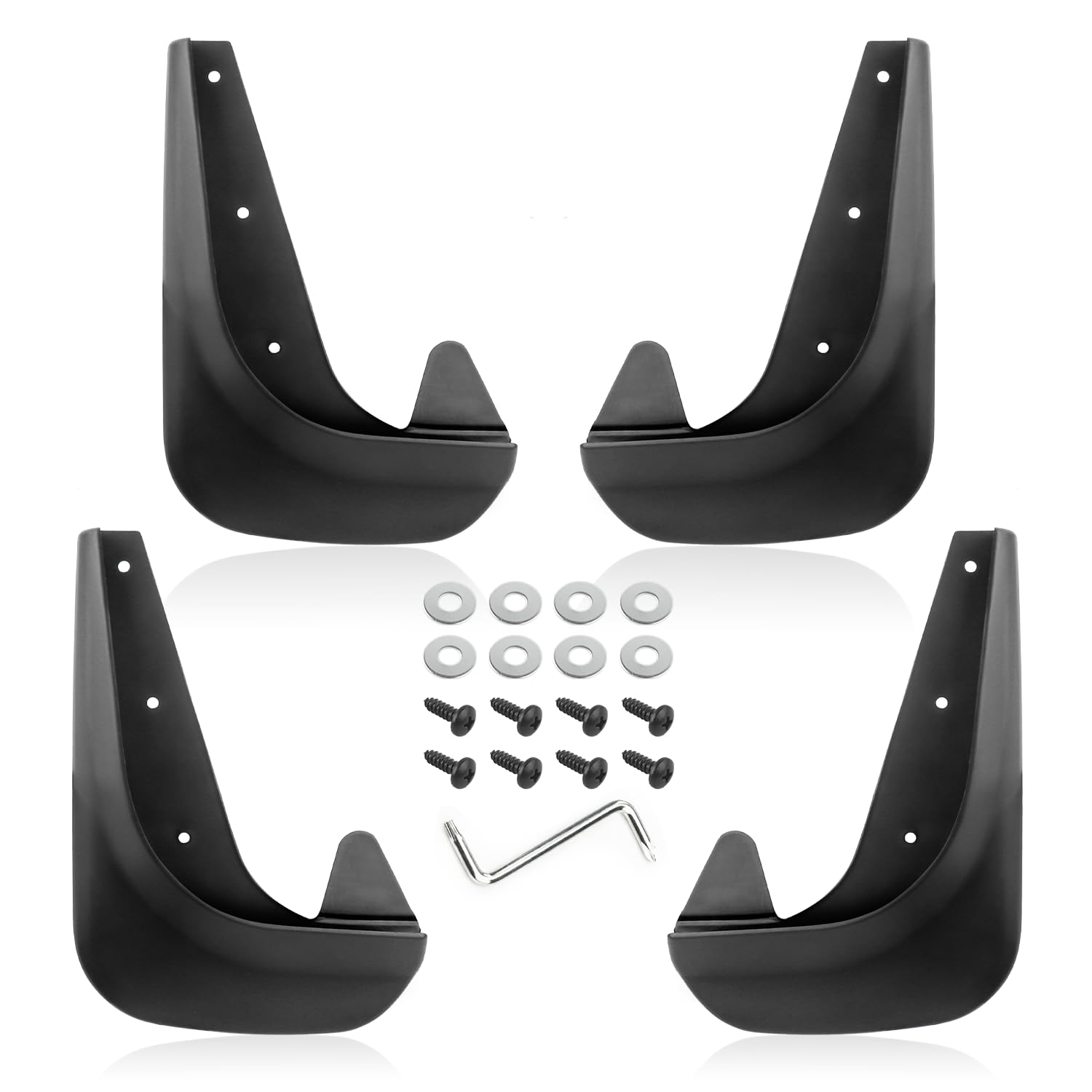 Salior 4PCS Car Mud Flaps,No Drilling Required Splash Guards Bendable Mud Guard for Car,Universal Mud Flaps for Trucks Protects Front & Rear Wheel Automotive Exterior Accessories