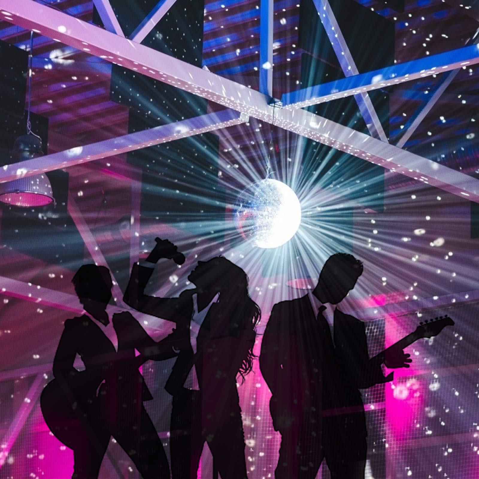 Disco Ball, LEEUEE Gold Mirror Ball Large Ceiling Hanging Disco Ball Lighting Party Decoration for Home Room Dance Parties Bar Pub Xmas Wedding Show Club (8 INCH)