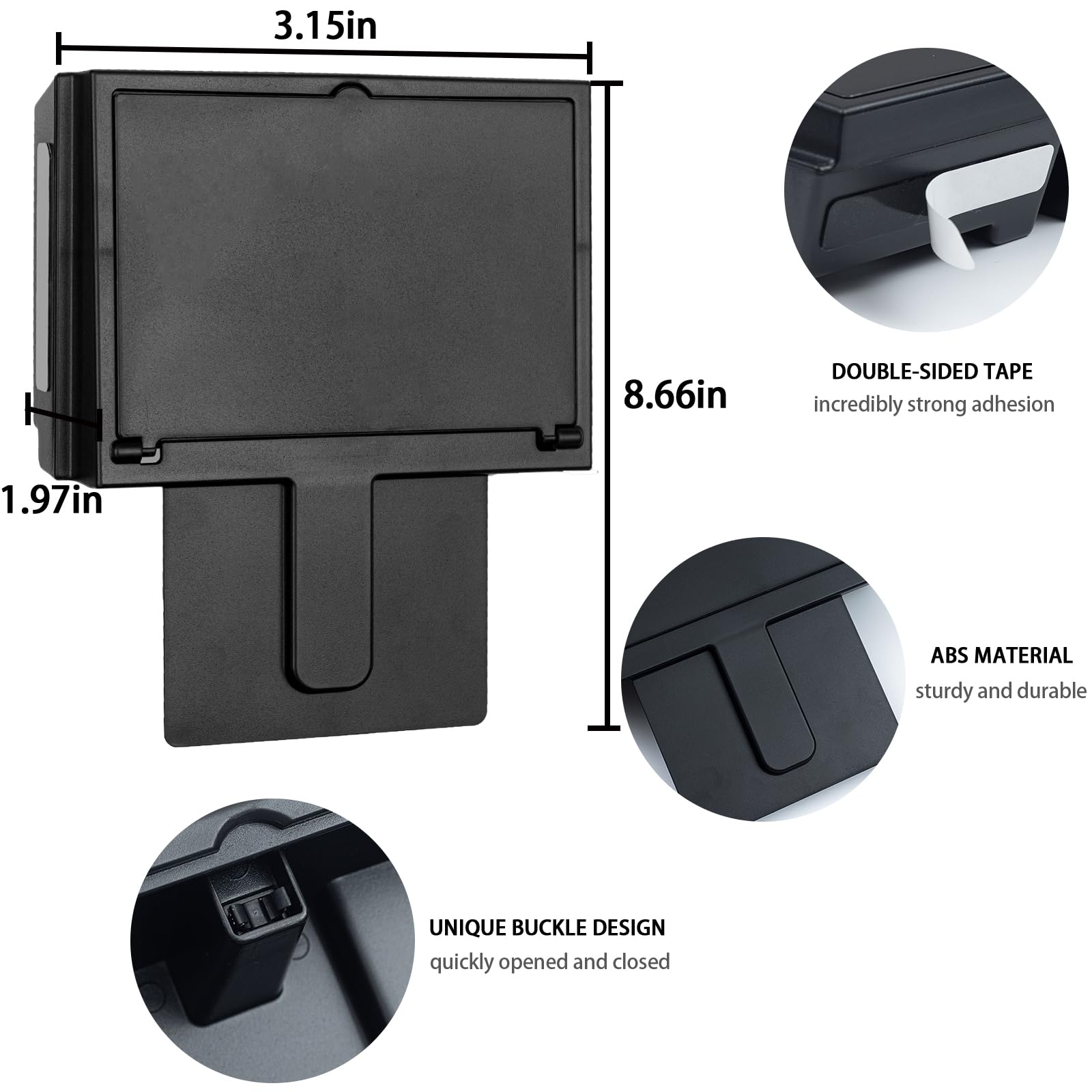 JDMCAR One-Touch Hidden Storage Box Compatible with Toyota 4Runner Accessories 2010-2023 2024 Center Console Organizer