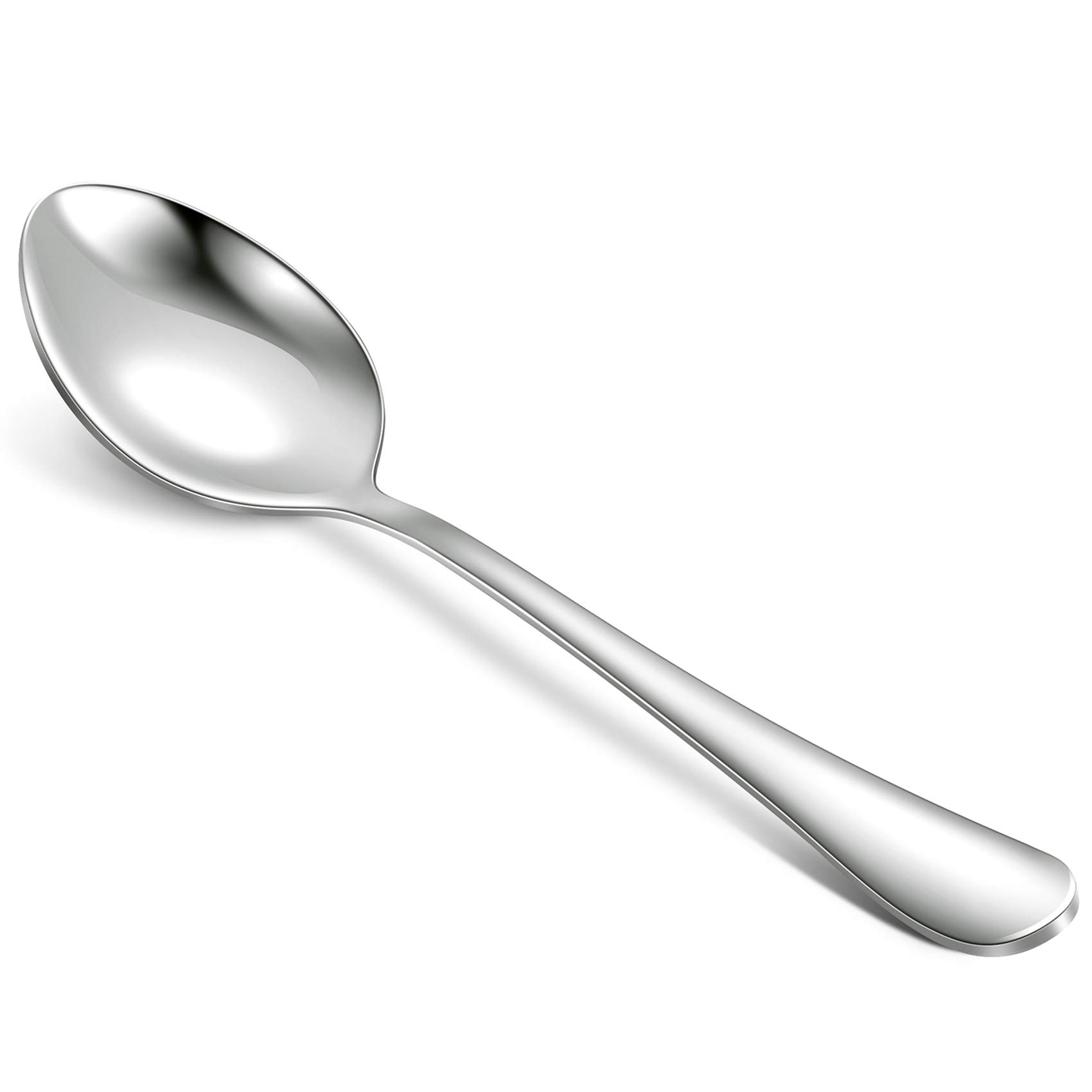 Hiware 12-Piece Dinner Spoons Set, Food Grade Stainless Steel Spoons Silverware for Home, Kitchen or Restaurant - Mirror Polished, Dishwasher Safe, 7.3 Inch