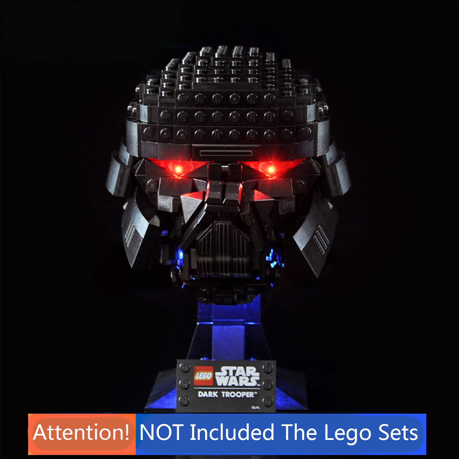 LED Light Set for Lego Dark Trooper Helmet 75343 (NOT Included The Lego Sets)