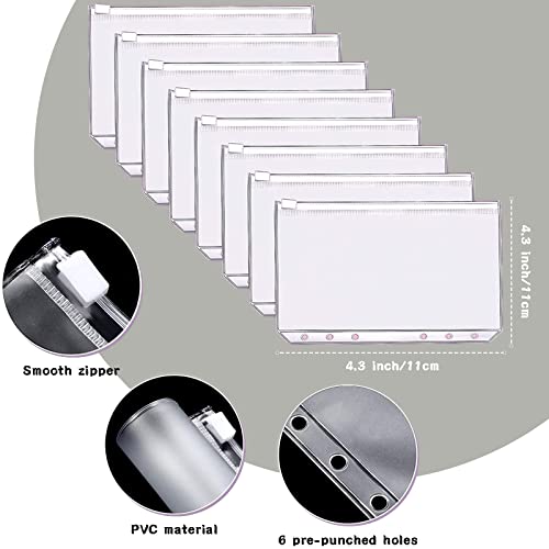 Mable gray Faux Leather A6 Budget Planner Binder with Zipper Cash Envelopes& Expense Budget Sheets, Money Saving Budget Saver Book, Cash Stuffing Organizer for Budgeting