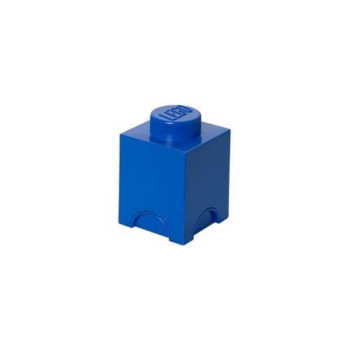 LEGO Blue Storage Box Brick 1 Round Bright