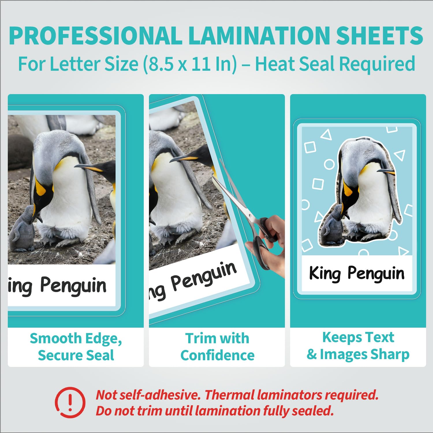 Binditek 100 Pack Thermal Laminating Pouches,3mil Laminating Sheets,9x11.5 Inches, Letter Size , Clear,HeatSeal