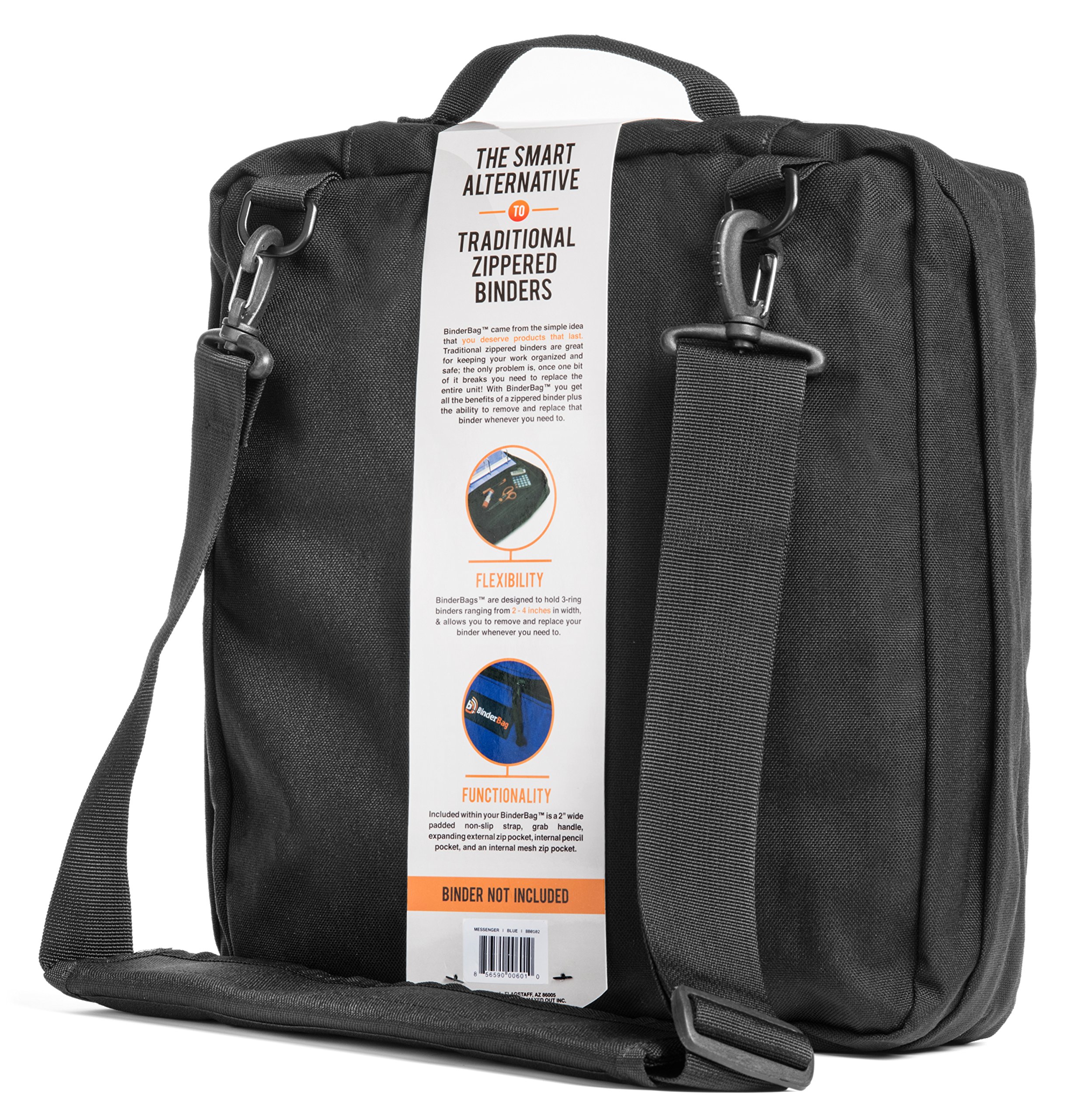 BinderBag Messenger Zippered 3-Ring Binder Bag (Blue)