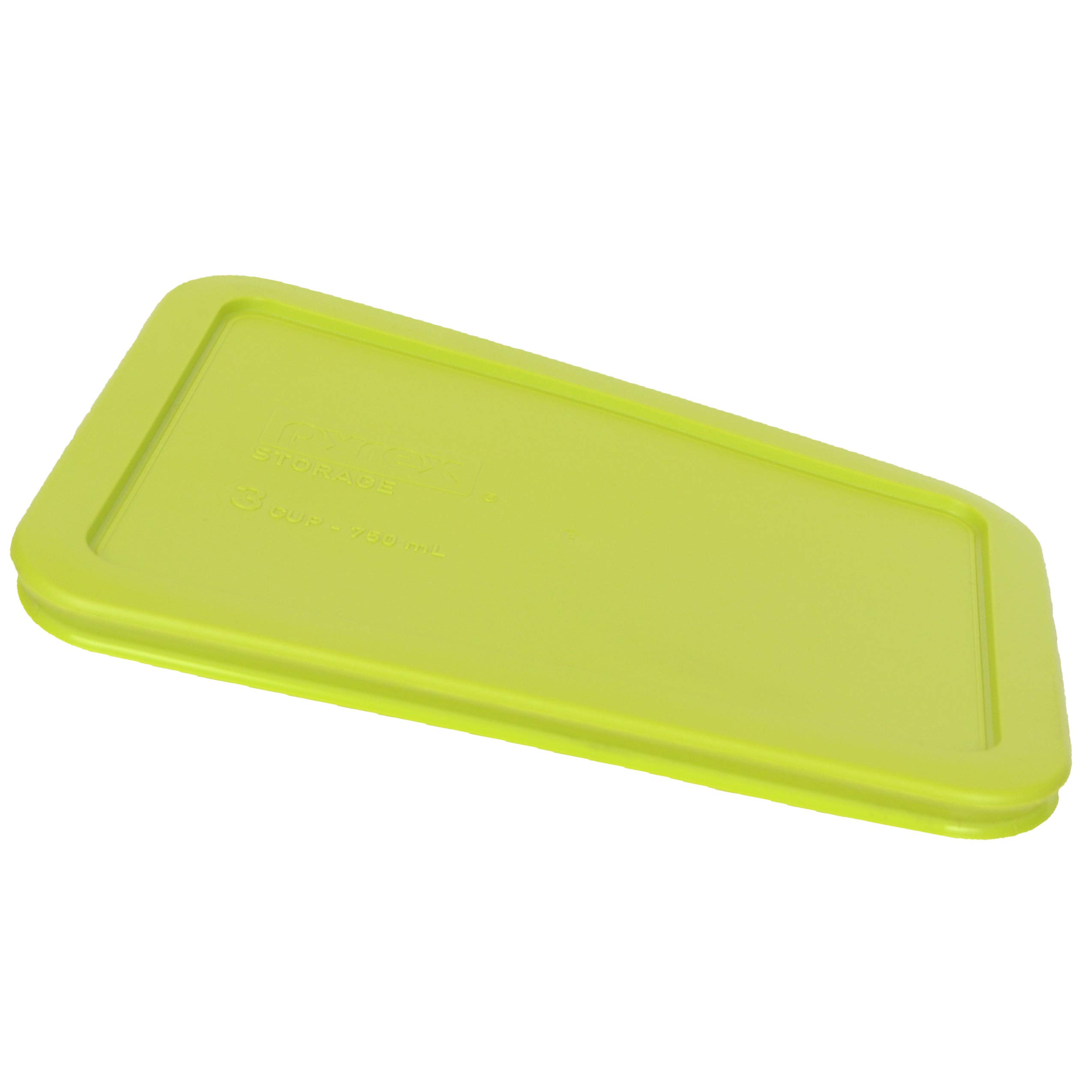 Pyrex Bundle - 2 Items: 7210-PC 3-Cup Edamame Green Rectangle Plastic Food Storage Lids