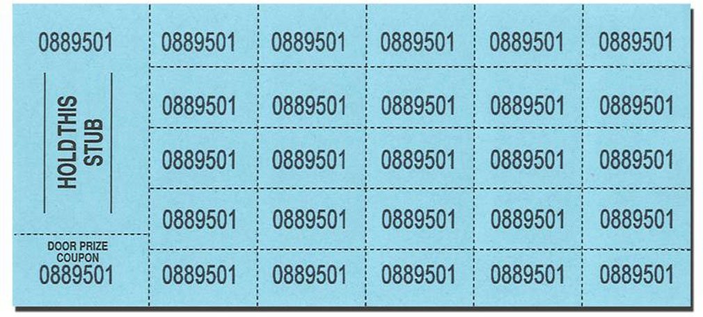 Auction Tickets - 500 Sheets - Blue